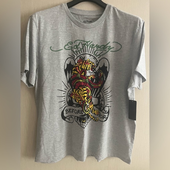 Ed Hardy | Shirts | Ed Hardy Cotton Blend Crew Neck Short Sleeve ...